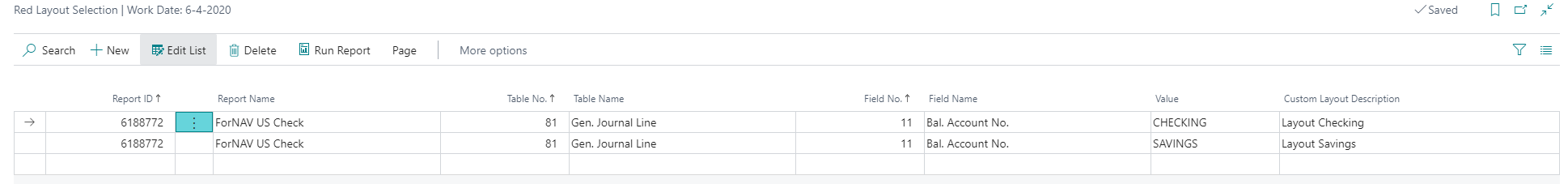 Multiple Report Layouts